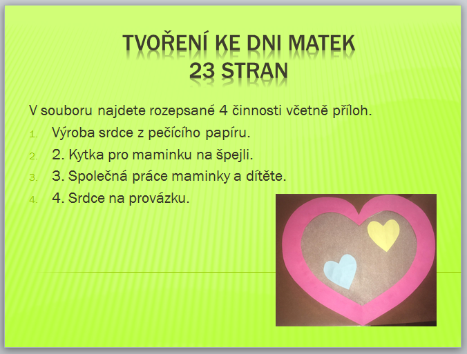 Tvoření ke Dni matek - Pracovní činnosti | UčiteléUčitelům.cz